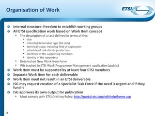 ETSI ISG Industry Specification Group presentation | PPT