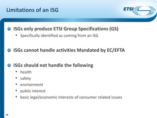 ETSI ISG Industry Specification Group presentation | PPT