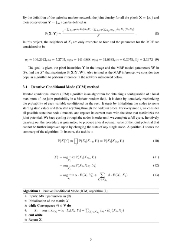 Tutorial on Markov Random Fields (MRFs) for Computer Vision Applications | PDF