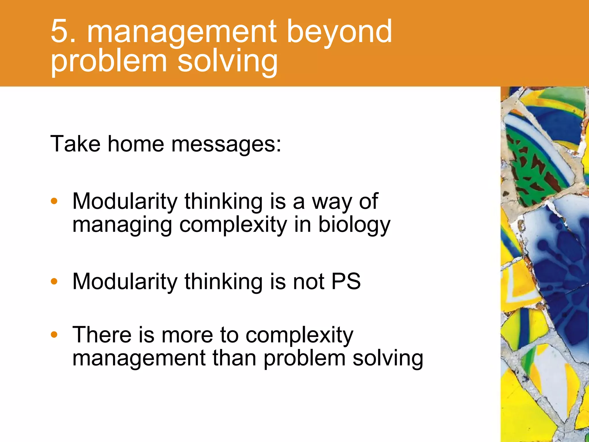 Modularity and complexity management | PPT