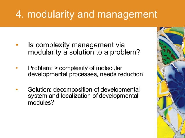 Modularity and complexity management | PPT