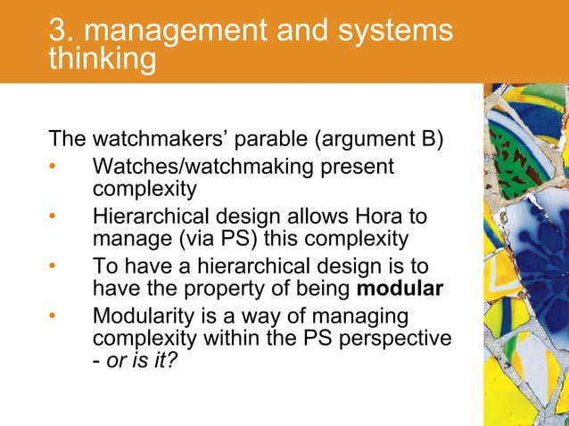 Modularity and complexity management | PPT