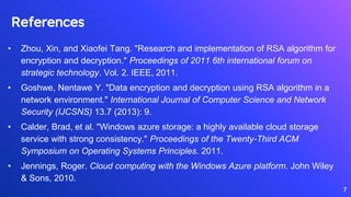 Online File storage system using RSA and 3DES | PPT