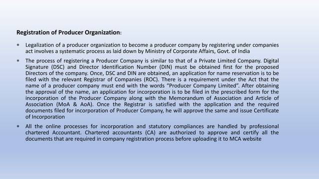 FPO Formation Process in Farming | PPTX