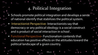 The Relationship between School and Society Schools as social agents ...