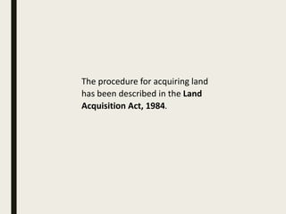 Land Acquisition Act 1894 | PPTX