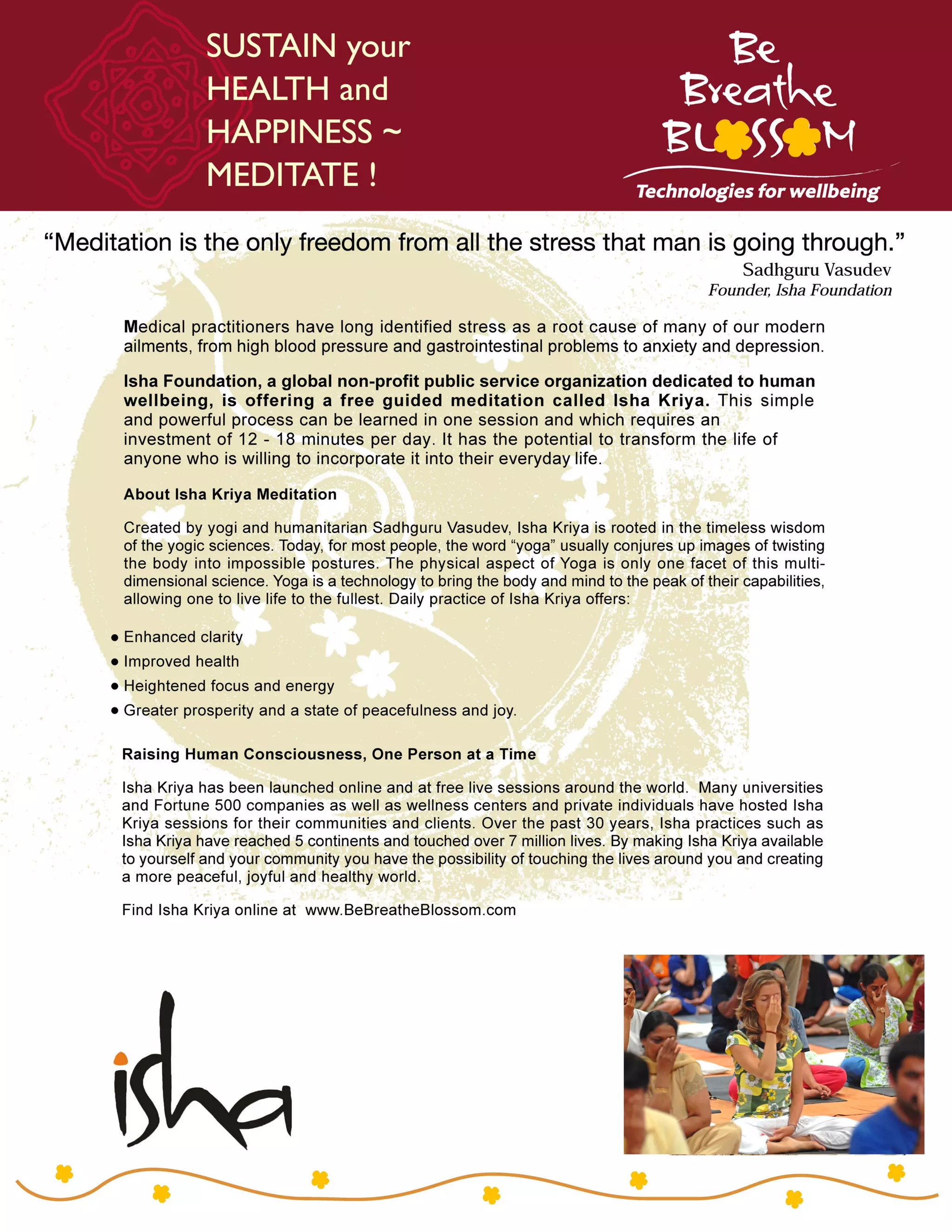 Isha kriya presentation by Isha Foundation | PDF | Hinduism | Religion ...