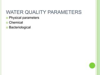 Permissible limits of water pollutants in drinking water. | PPTX