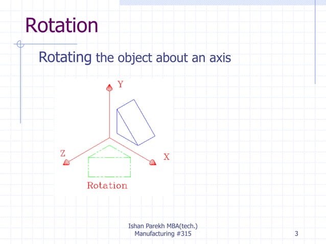 3D Geometric Transformations