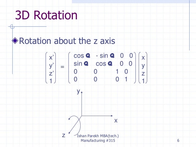 3D Geometric Transformations