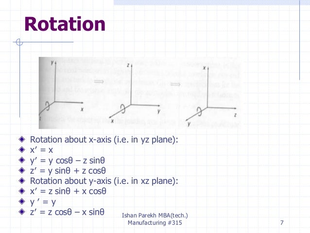 3D Geometric Transformations