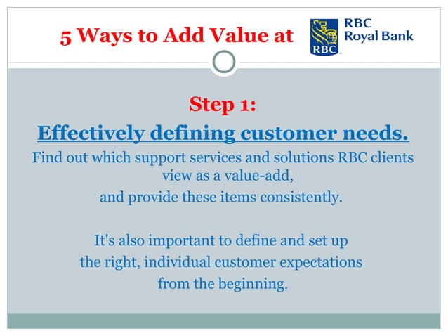 Ishan 5 steps to add value at RBC as an Insurance advisor | PPT