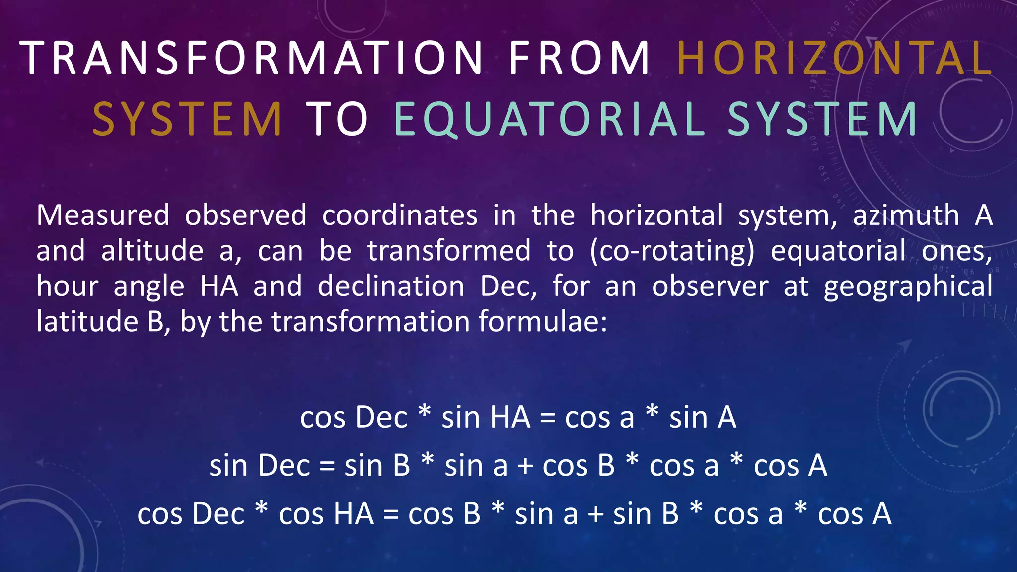 Astronomical Coordinate System | PPTX