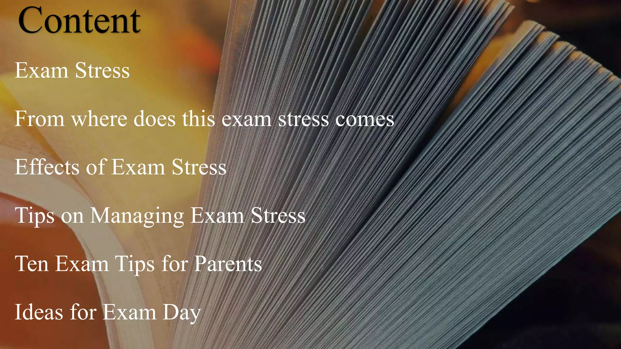 Examination stress ppt | PPTX