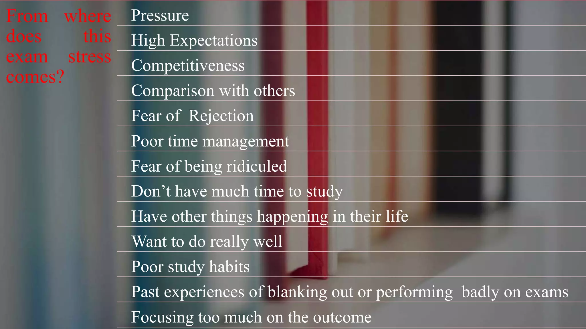 Examination stress ppt | PPTX