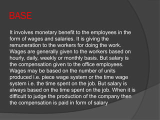 compensation concept and policies base and supplemetry | PPT
