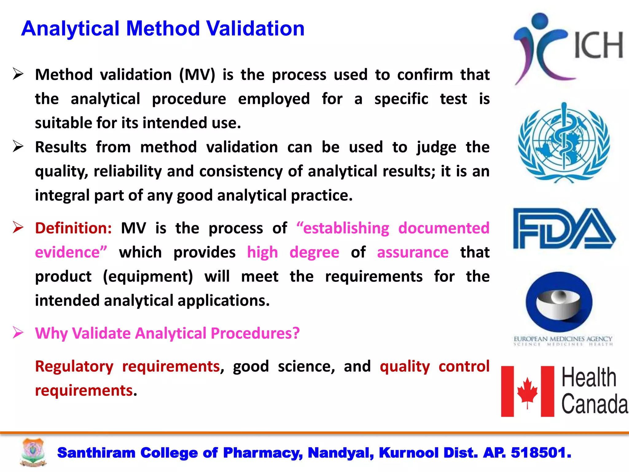 Understanding the Analytical method validation in a Practical ...