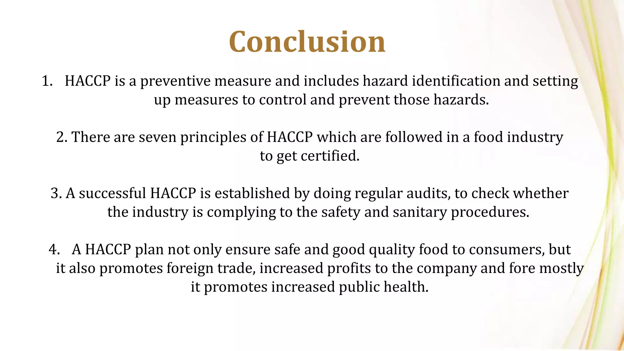 Isha singh (haccp- benefits and applications) | PPTX