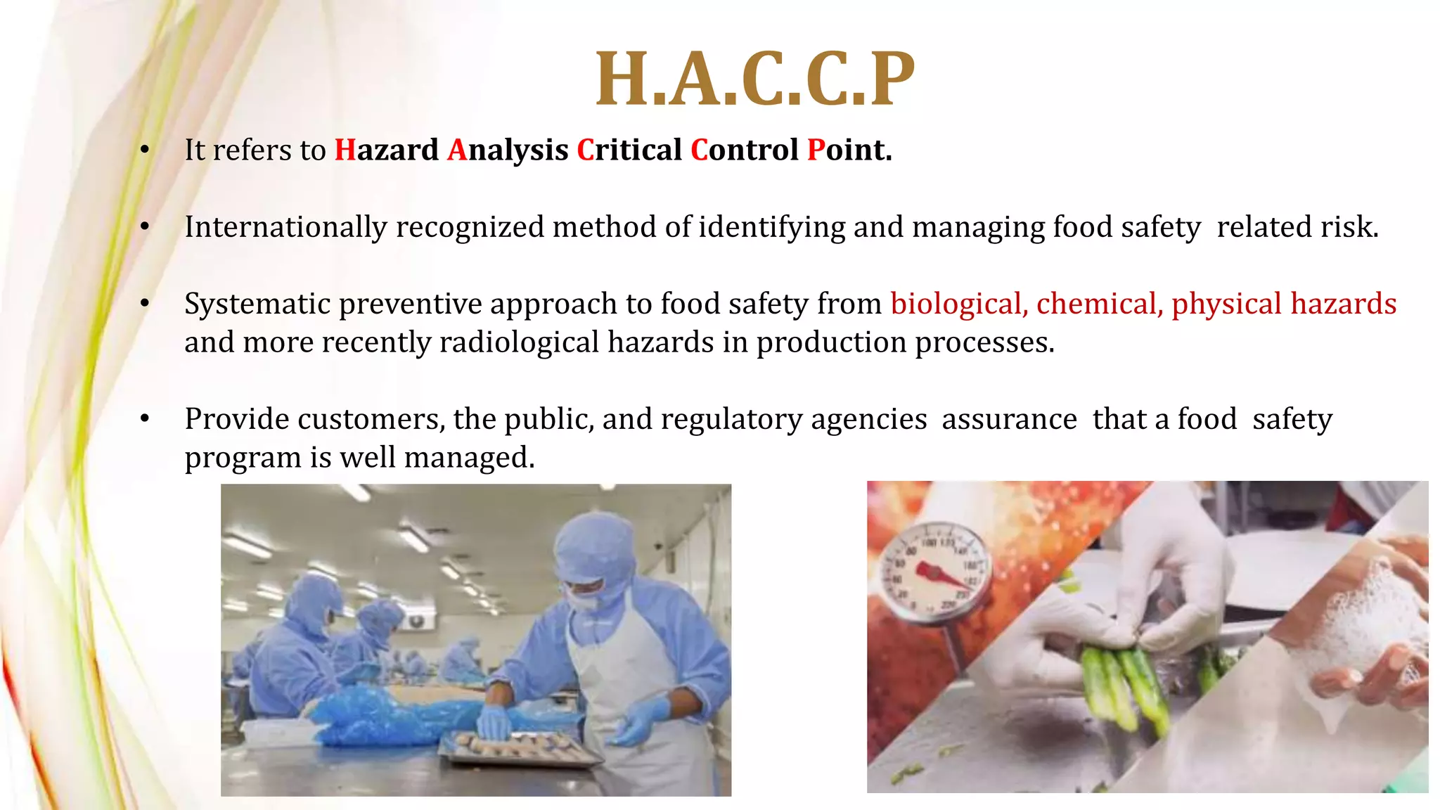 Isha singh (haccp- benefits and applications) | PPTX