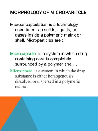 microparticulate drug delivery system ppt | PPTX