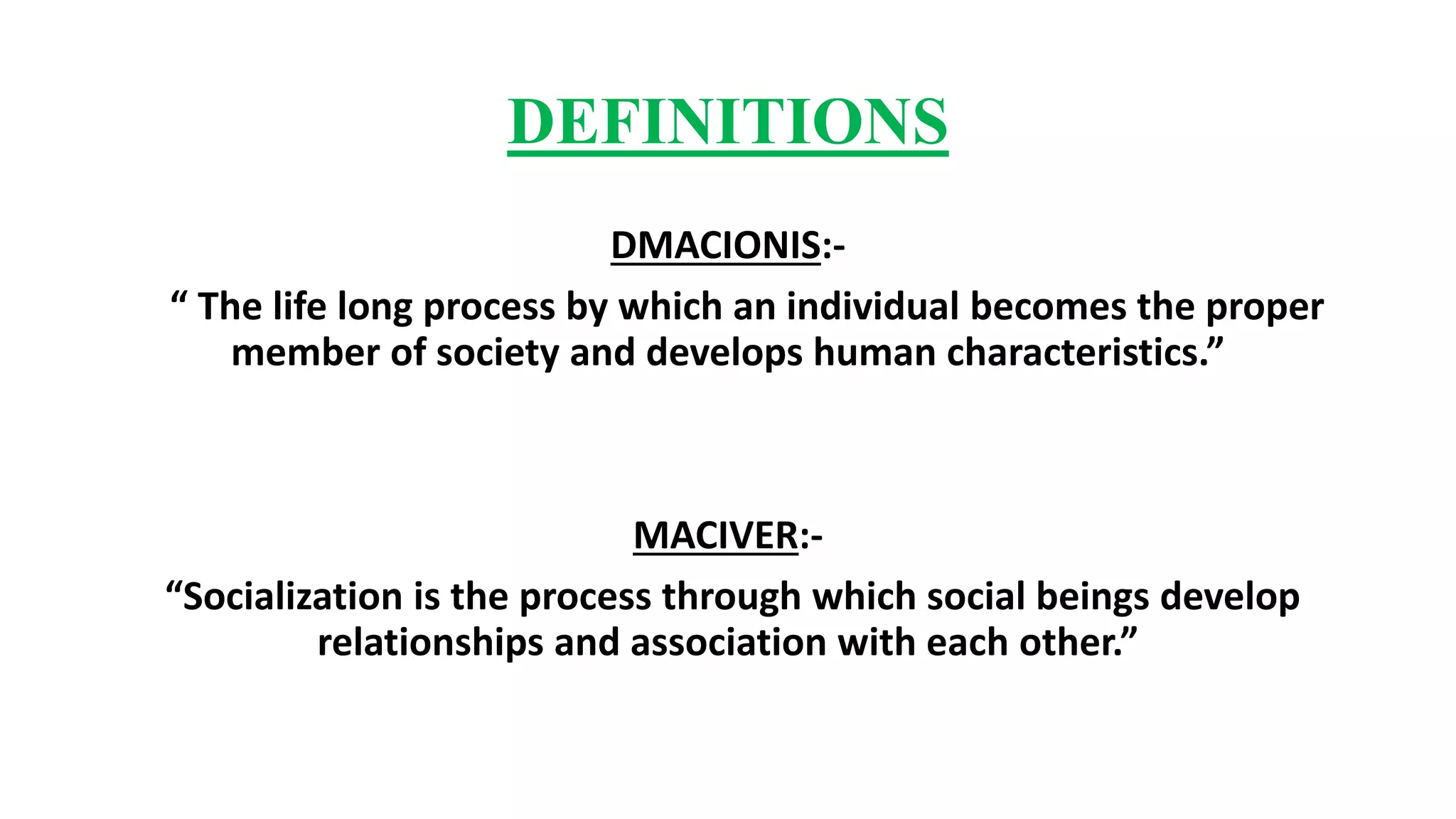 Role of school in process of socialization | PPTX