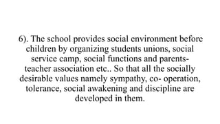 Role of school in process of socialization | PPTX