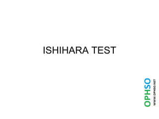 Ishihara test | PPT