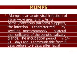 Mumps infection, infectious disease 001 | PPTX