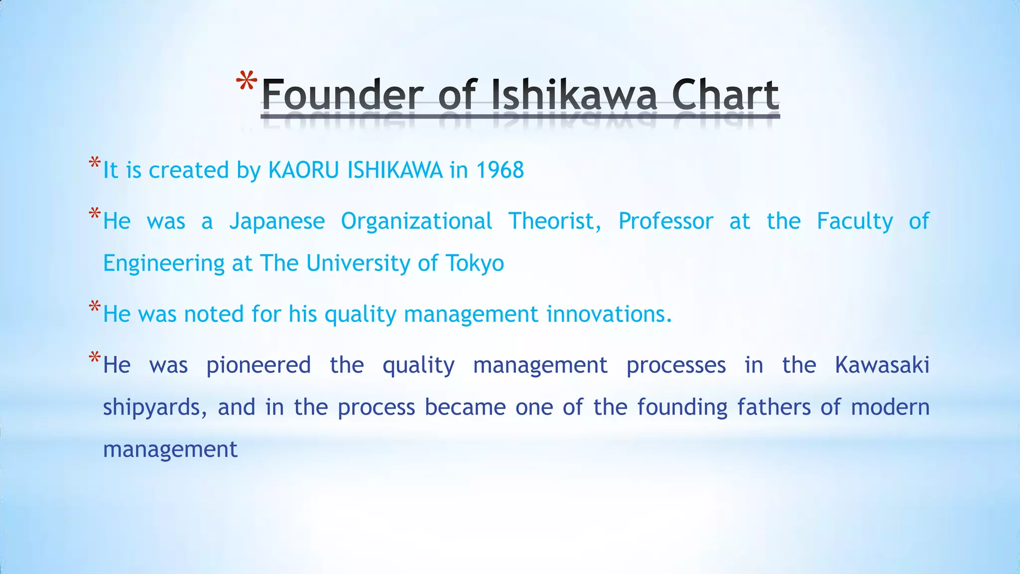 Ishikawa chart of quality control | PPTX