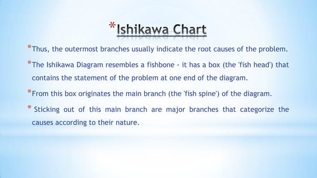Ishikawa chart of quality control | PPT