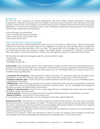 It is Time to Switch Your Outsourcing Vendor | PDF