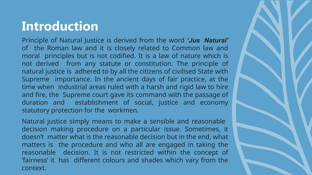 Natural Justice .....................ppt | Law