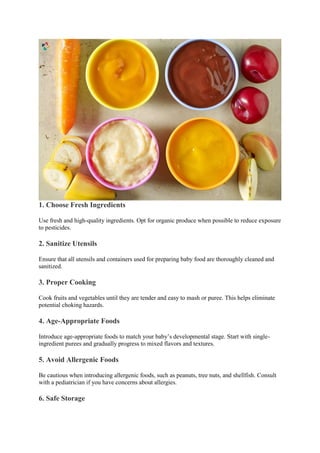 Is Homemade Baby Food Better for Baby? | PDF