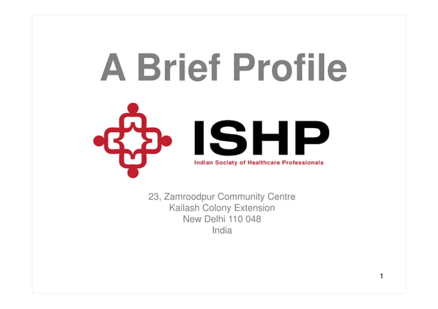 Ishp Brief Profile (9) | PPT