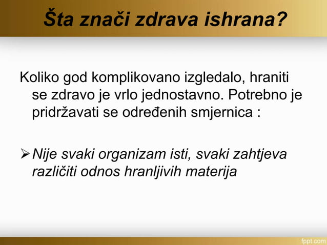 zdrava ishrana | PPTX