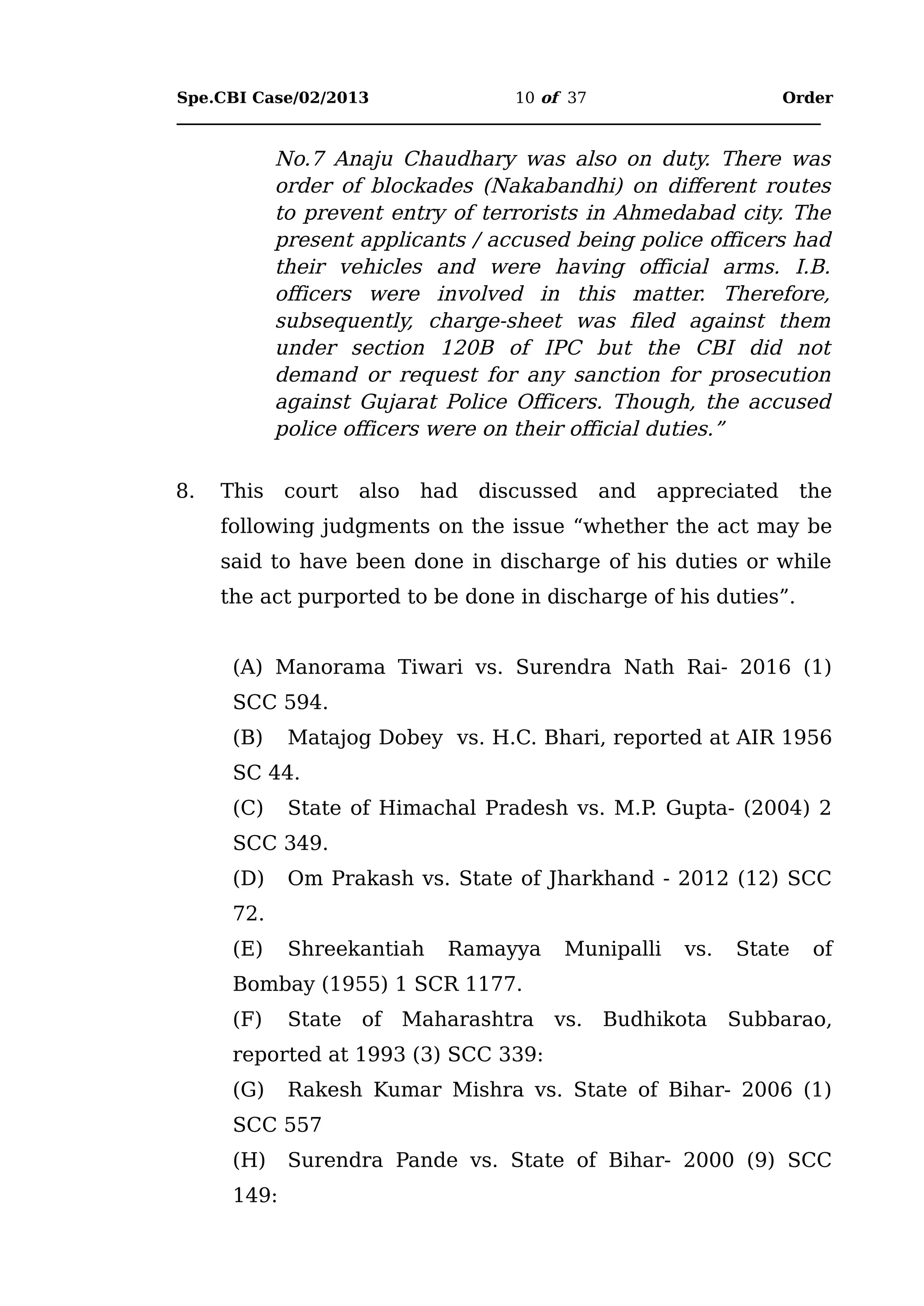 Ishrat jahan order (encounter) | PDF