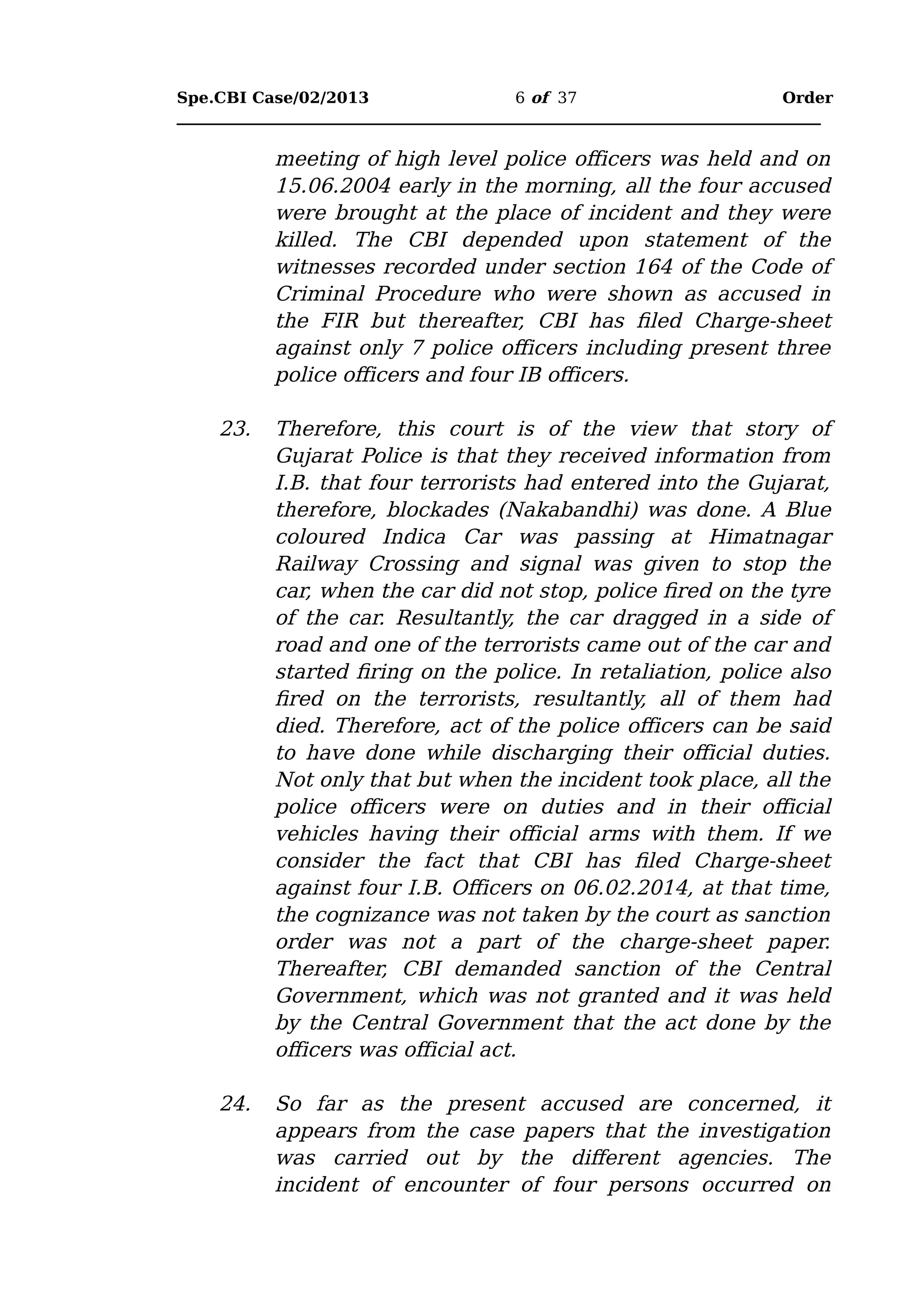 Ishrat jahan order (encounter) | PDF