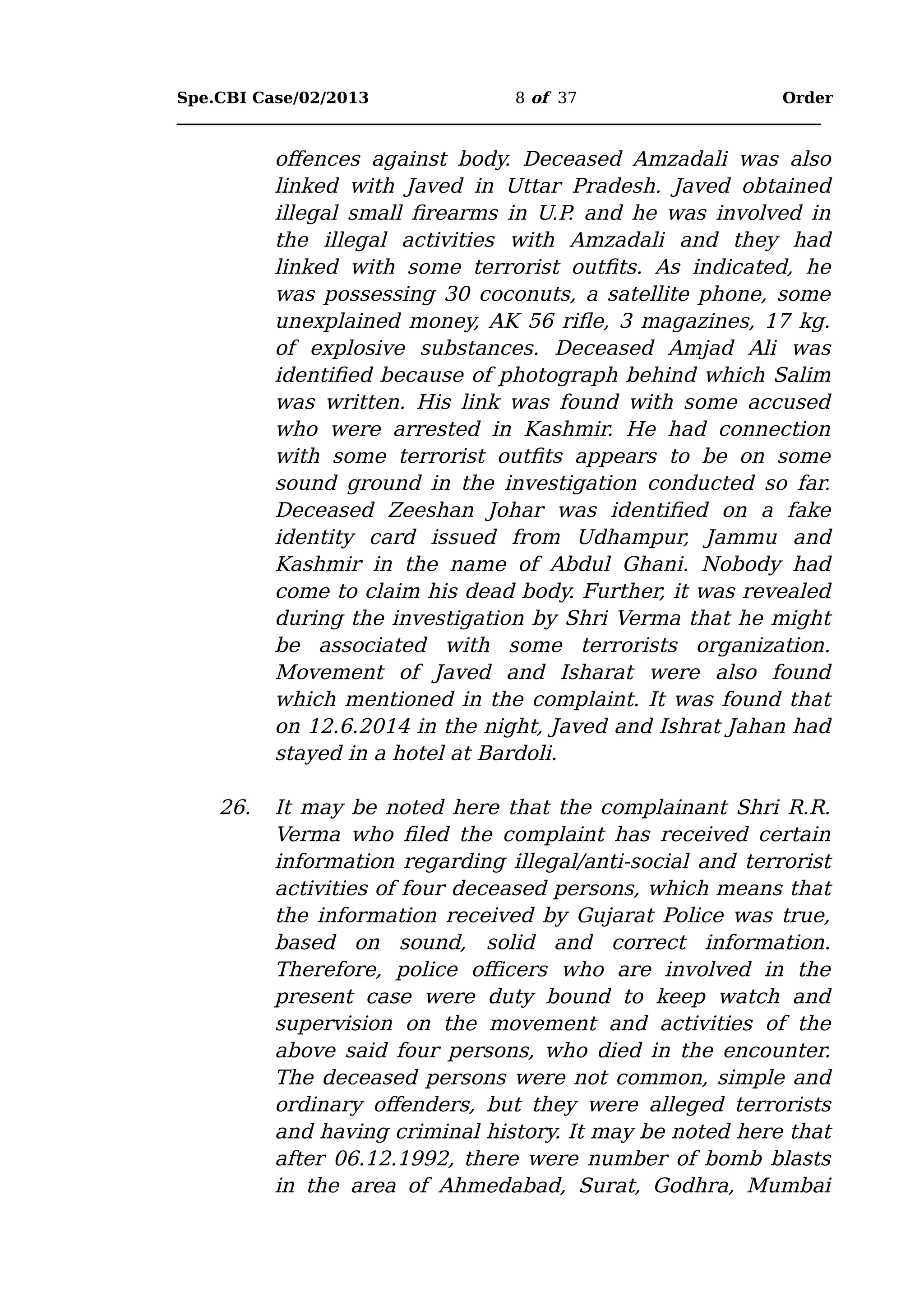 Ishrat jahan order (encounter) | PDF