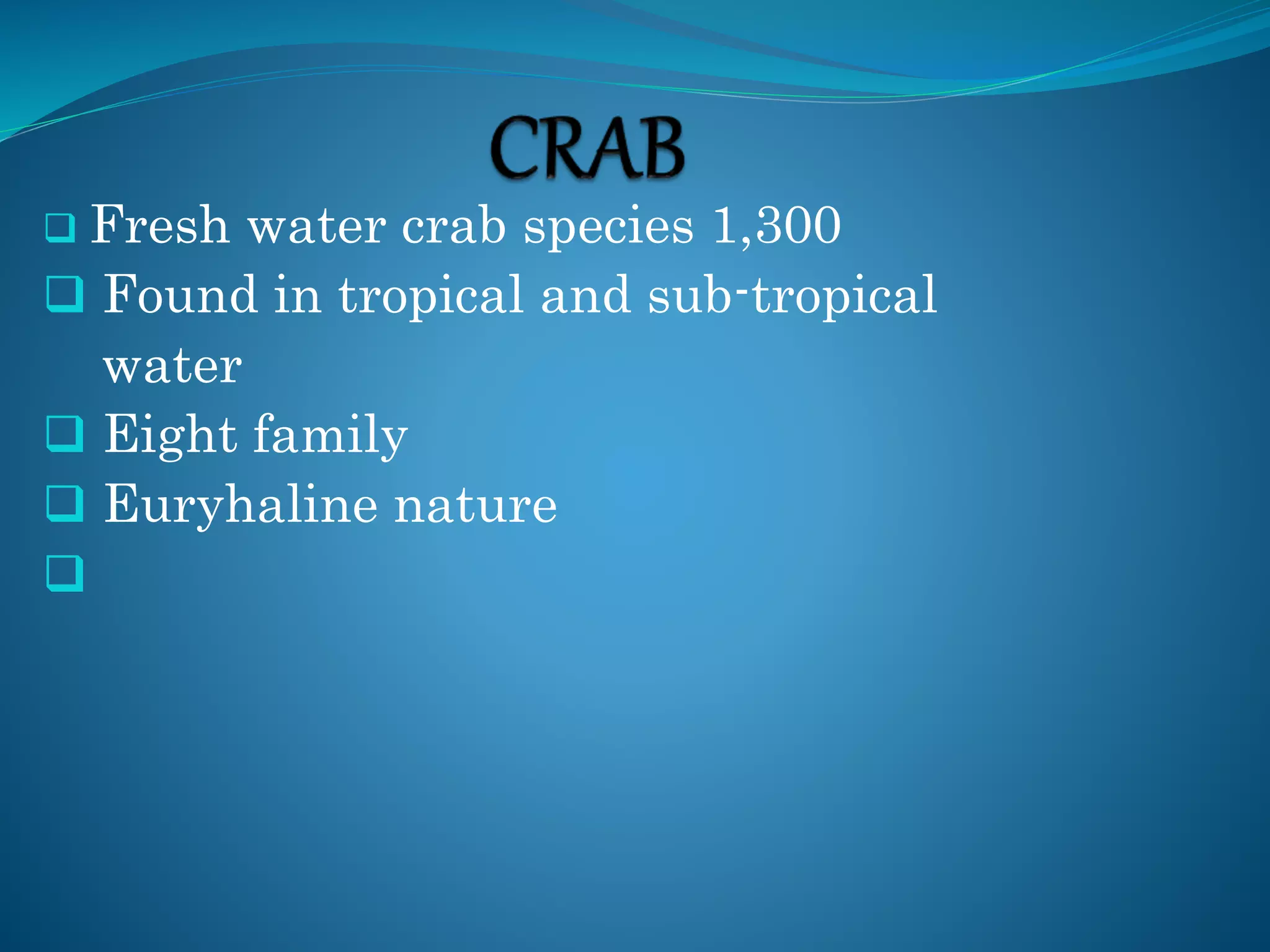 Fresh water crustacean ppt | PPT