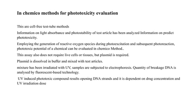 Phototoxicity / Phototoxicity testing | PPT