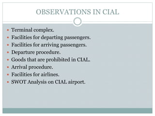Aircraft rescue and Fire Fighting training report at CIAL | PPTX | Air ...