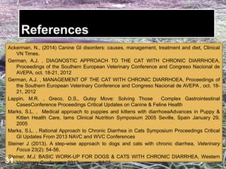 Chronic Diarrhoea (A Step-wise Approach of Diagnosis of Cat and Dog ...