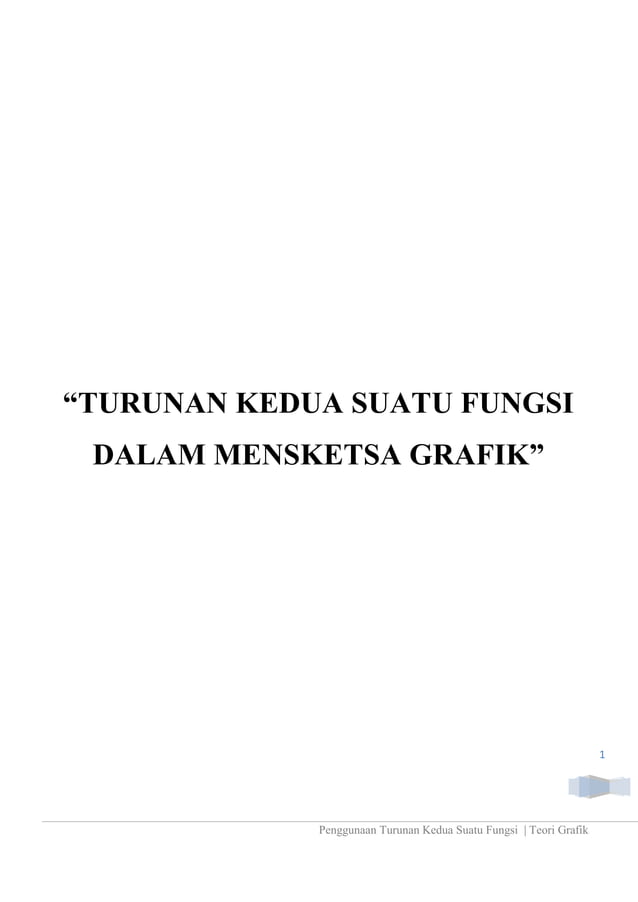 Turunan kedua suatu fungsi | DOCX