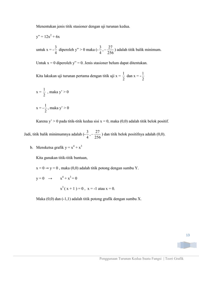 Turunan kedua suatu fungsi | DOCX