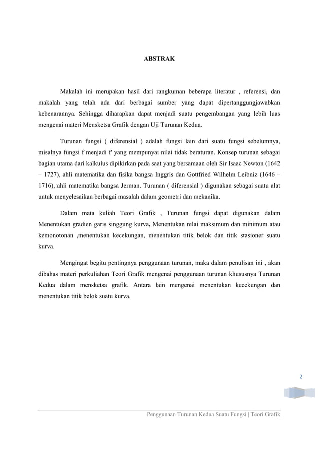 Turunan kedua suatu fungsi | DOCX