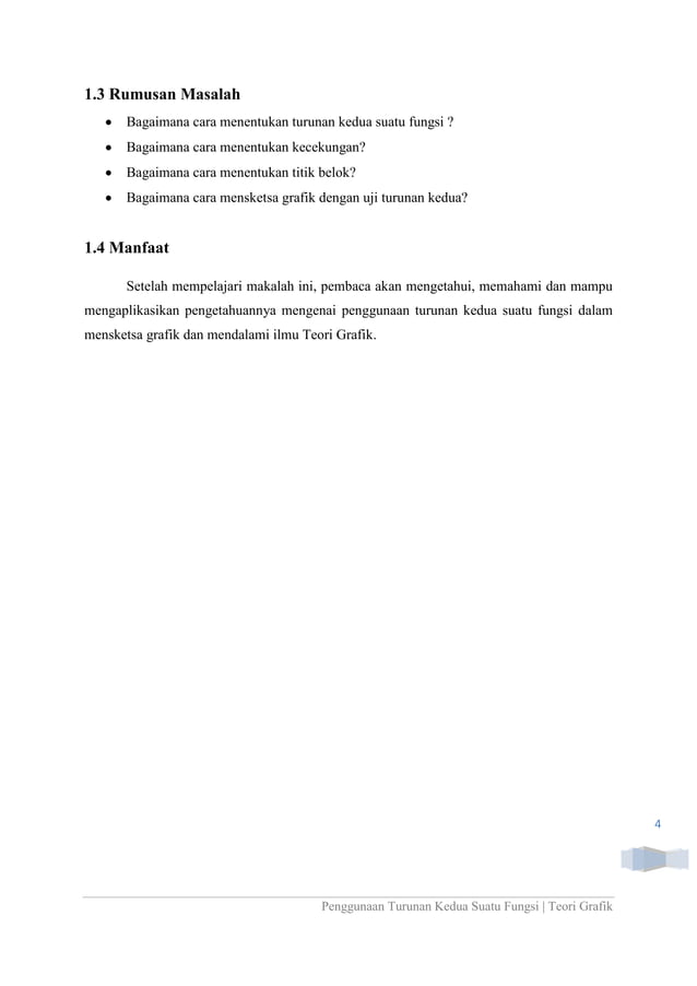 Turunan kedua suatu fungsi | DOCX