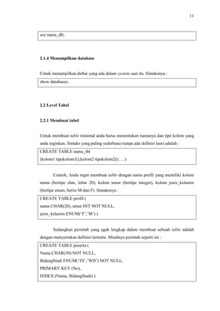 Database dan MySQL | DOCX