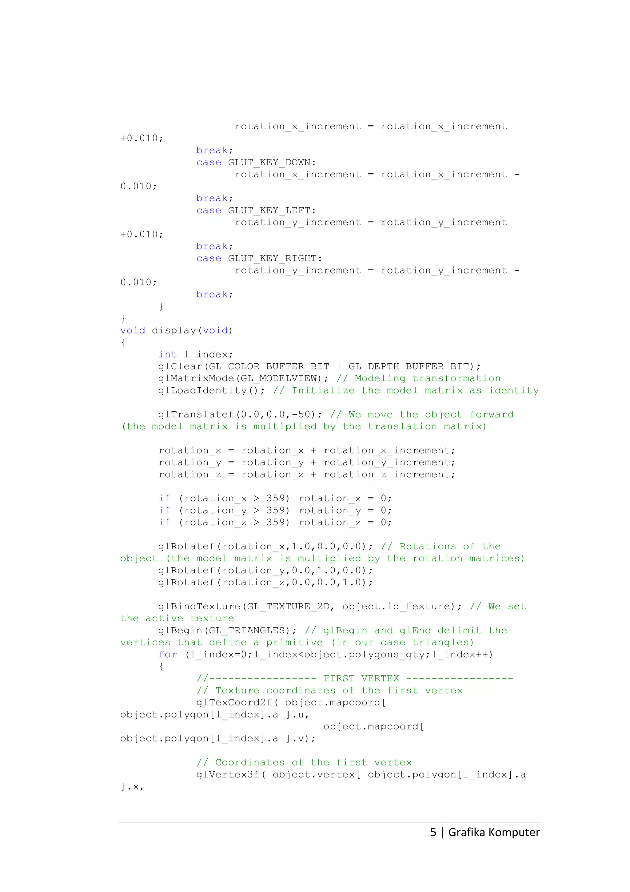 Laporan Tugas Grafika Komputer bangun 2 dimensi Code Block | DOCX