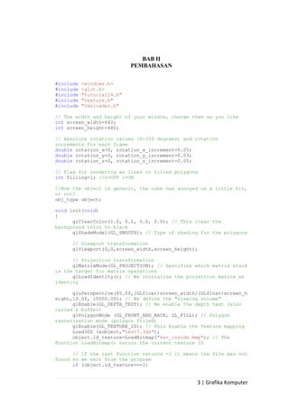 Laporan Tugas Grafika Komputer bangun 2 dimensi Code Block | DOCX