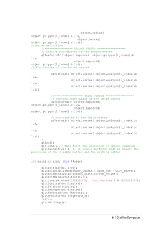 Laporan Tugas Grafika Komputer bangun 2 dimensi Code Block | DOCX